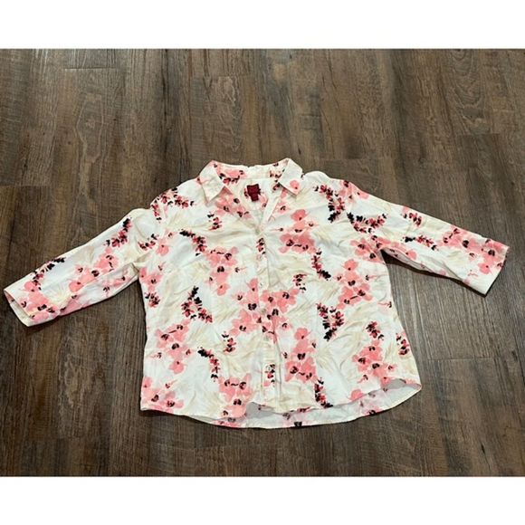 212 Collection | Tops | 22 Collection Blouse Size Pl Petite Pink White ...